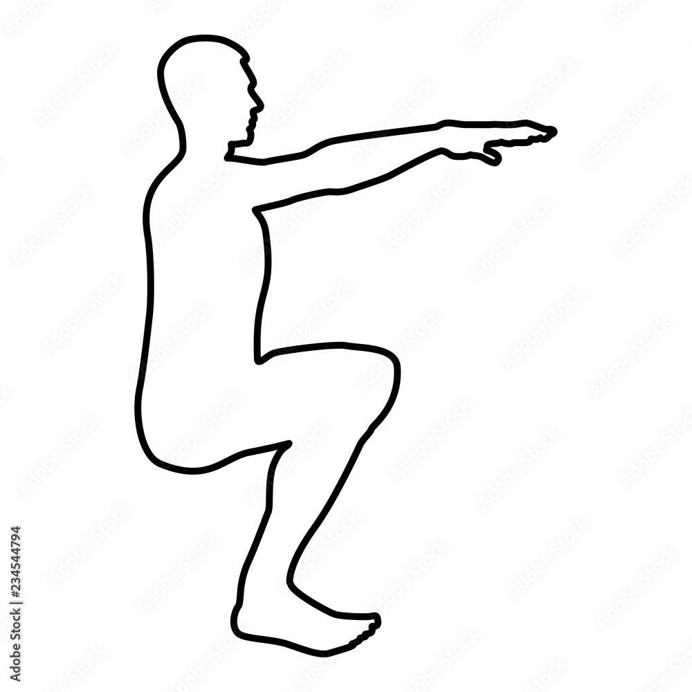 Crouching Person Silhouette