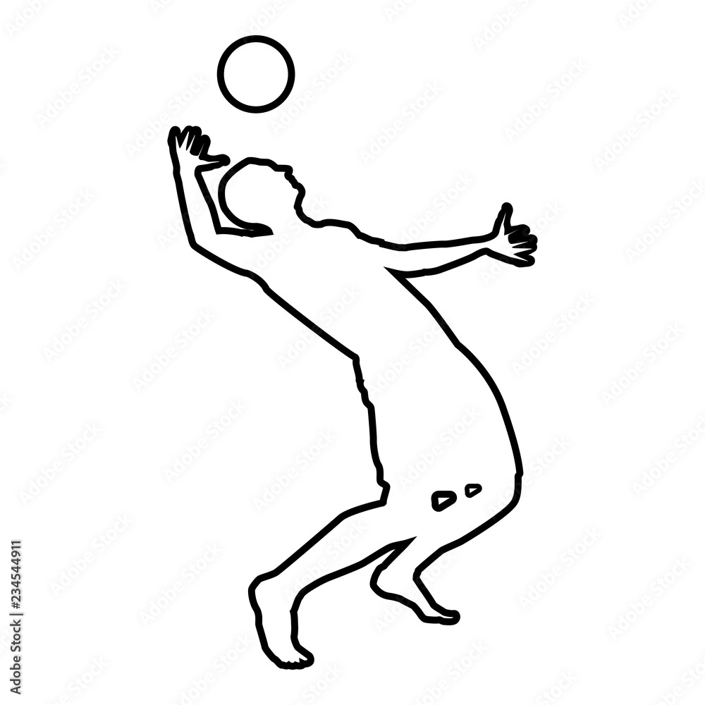 Volleyball Player Outline