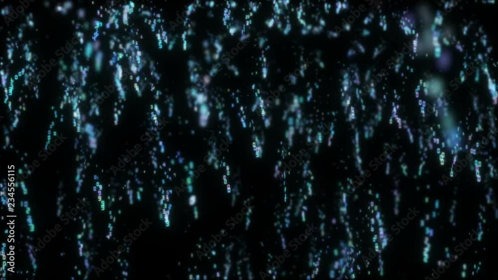 The Camera Rotates Around The Streams Of The Matrix Mathematical Background With Flying Symbols