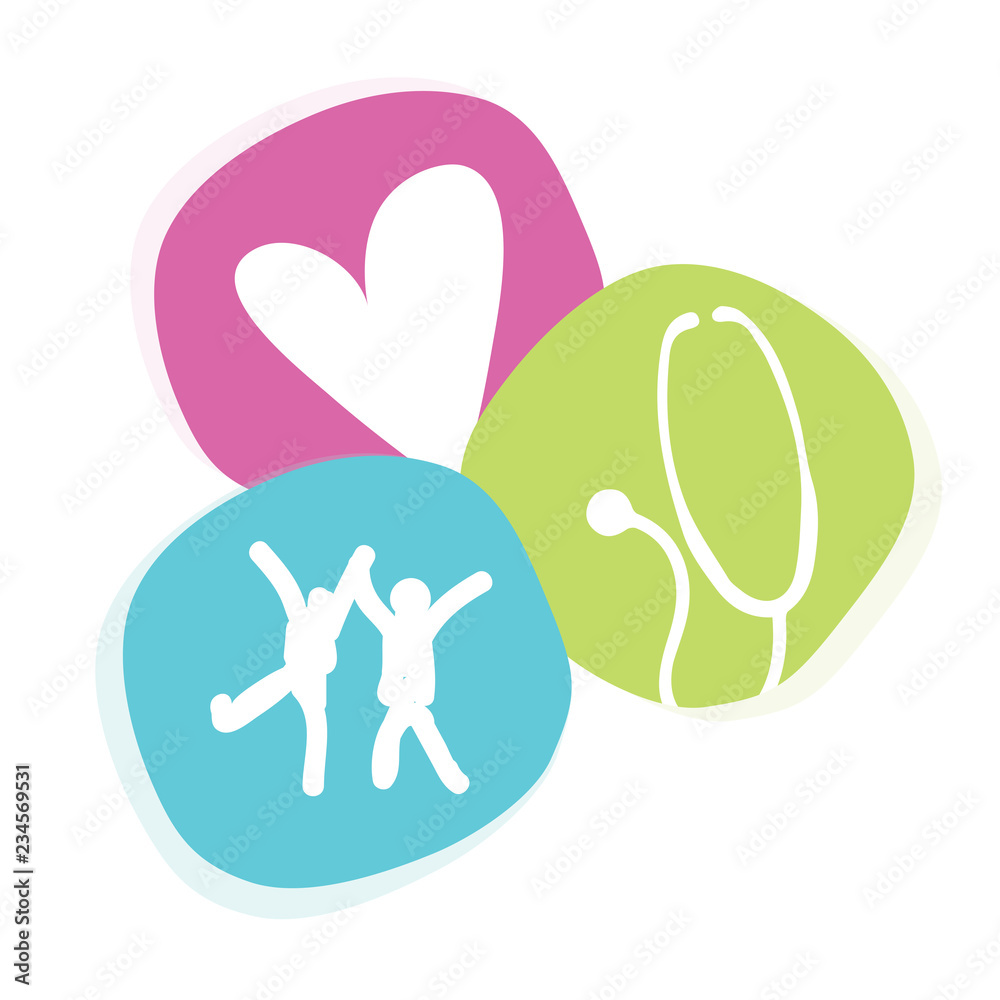 Child Pediatrician Icon Symbol Stock Vector | Adobe Stock