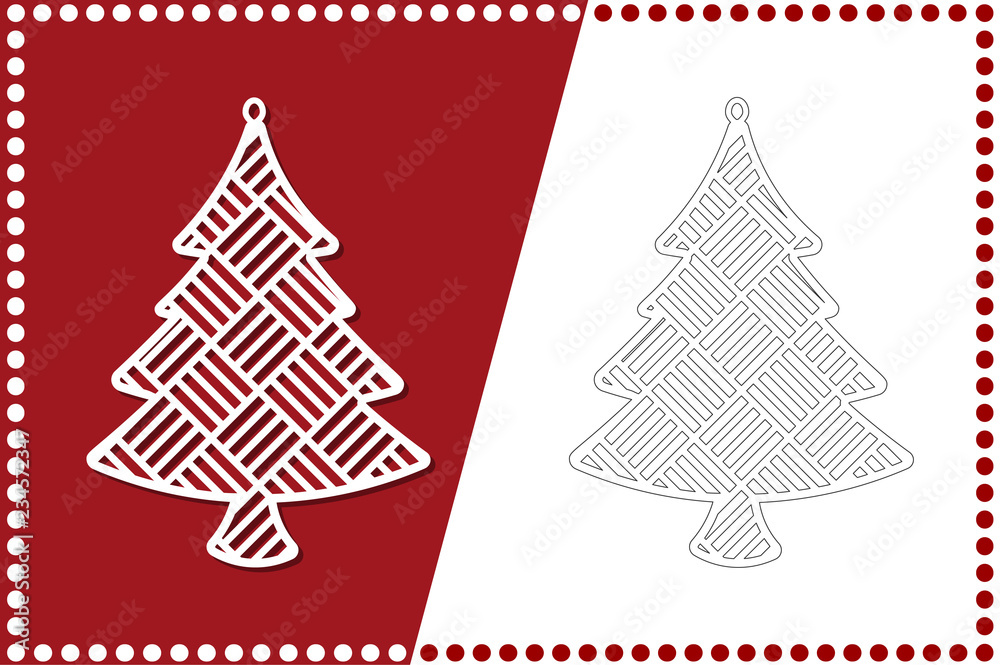 Modern Christmas Tree Vector