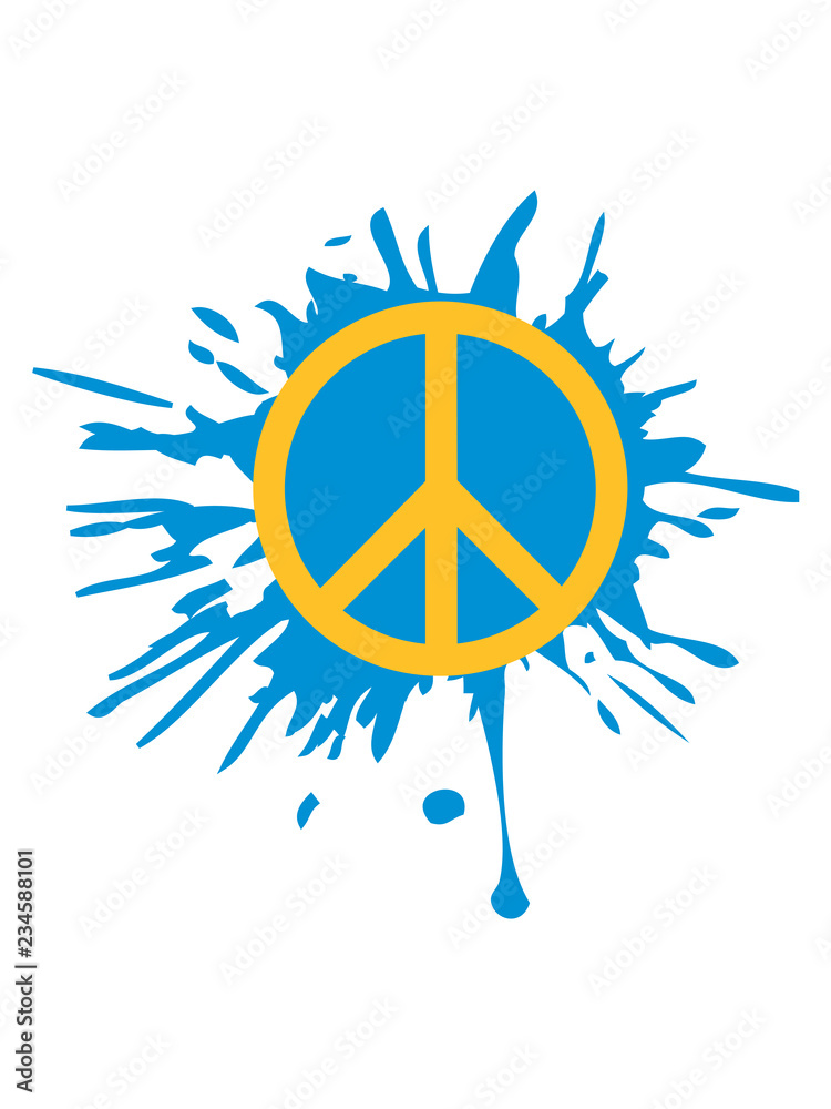 farbklex farbe klex tropfen graffiti stempel rund kreis no peace ...