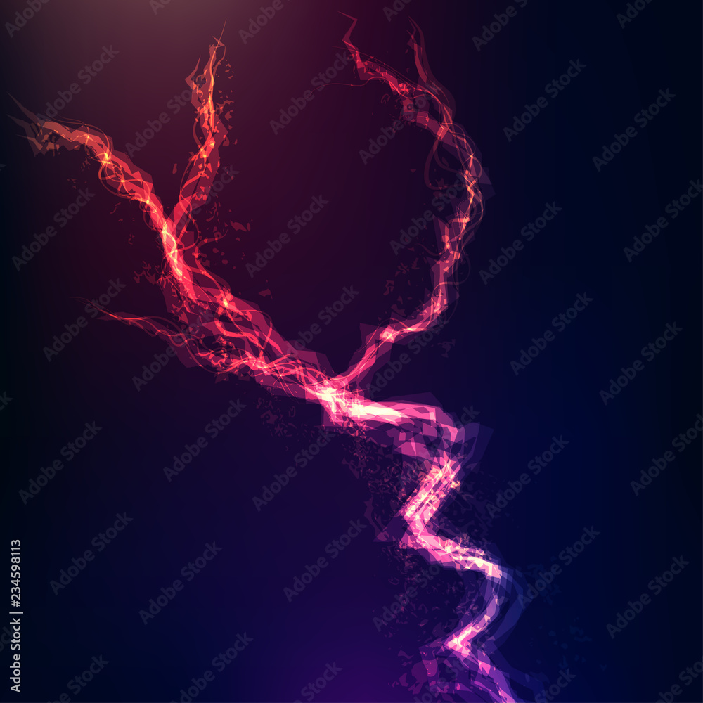 lightning form technology background; abstract science background, red ...