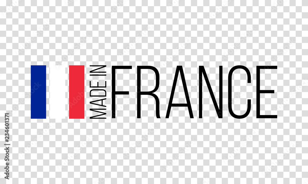 made in france, french flag colors rectangles vector logo on ...