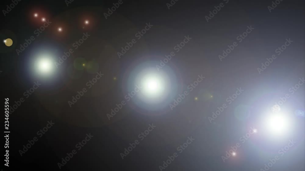 The flash in the center of the dark background. Bright lights move to ...