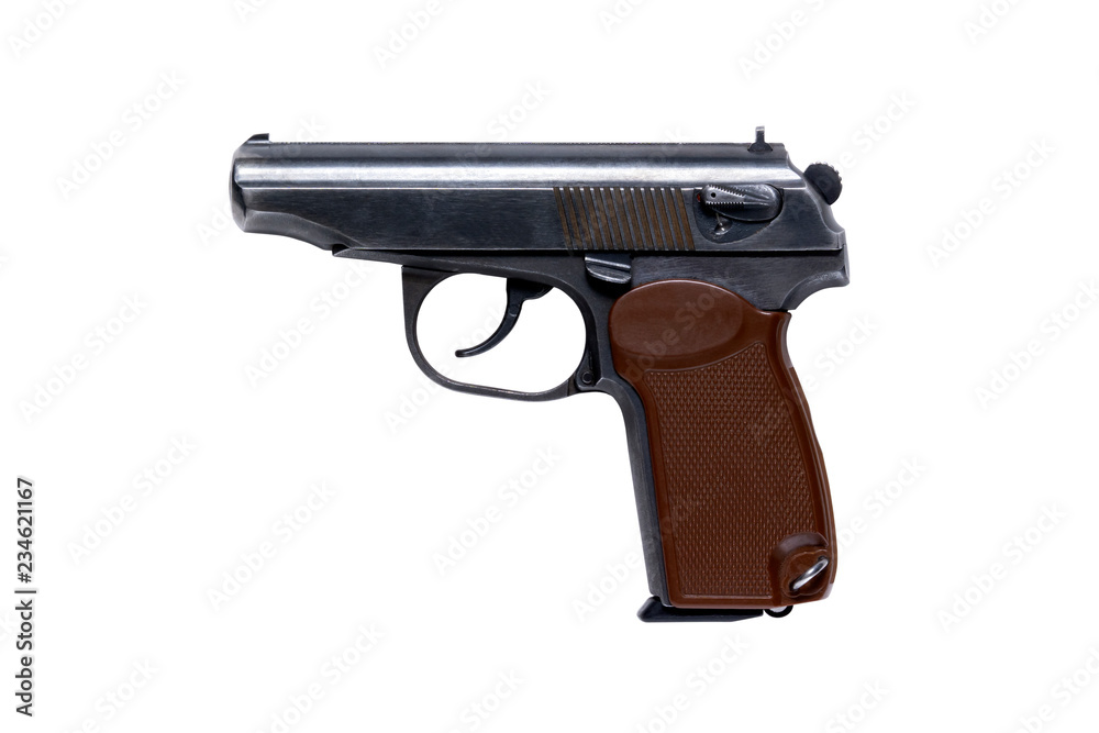 Traumatic pistol on white background isolate Stock Photo | Adobe Stock