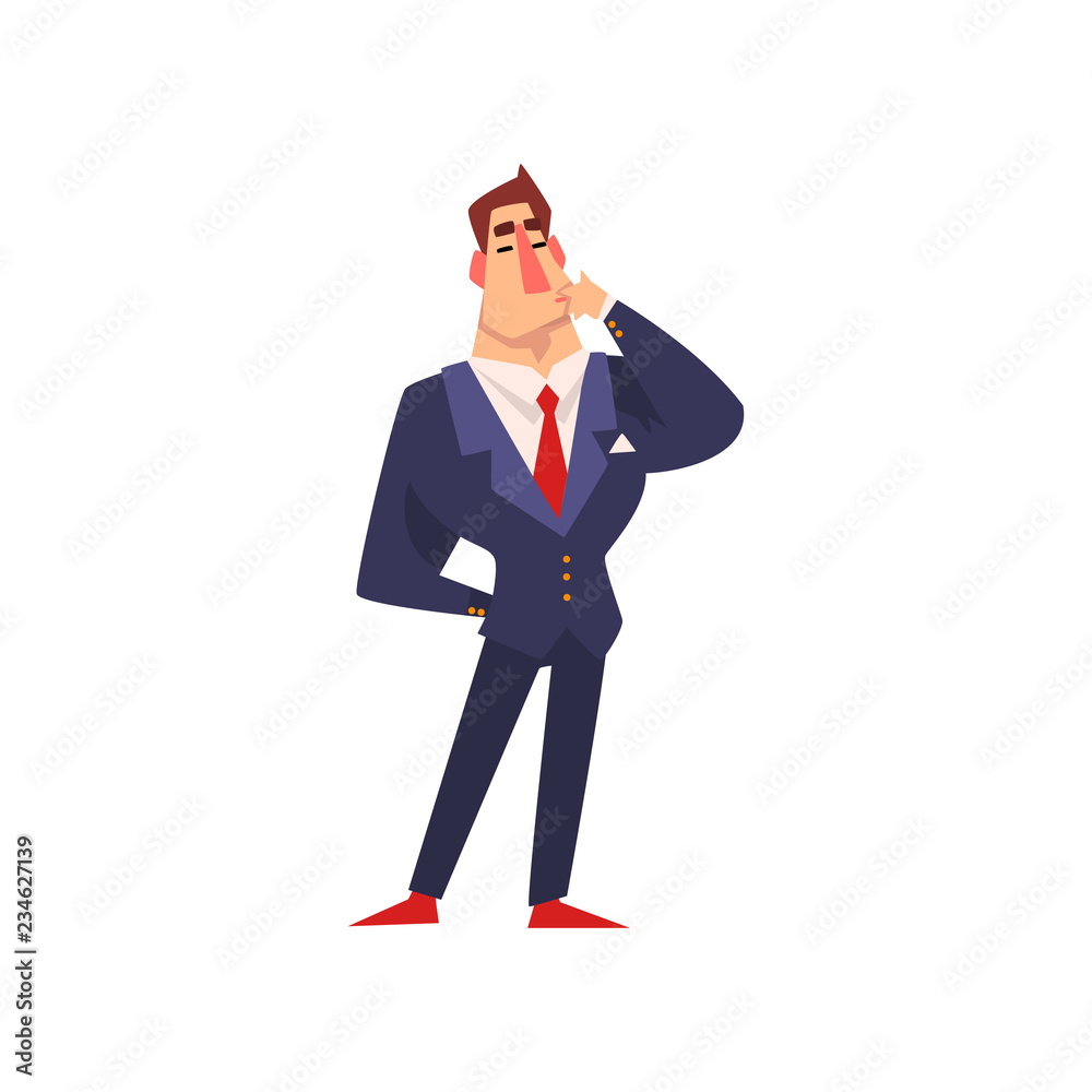 Business Man Thinking Animation