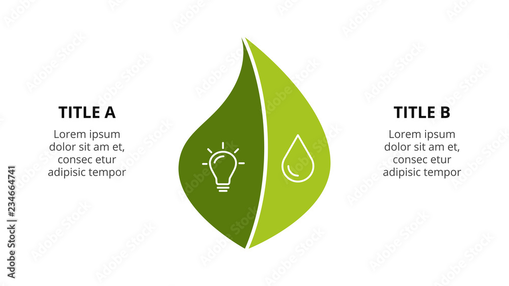 Vector infographic template. Green leaf. Presentation slide template ...