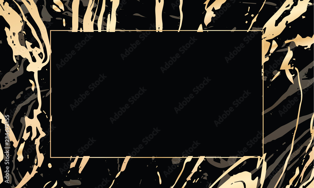 Vector black and gold design template for party, invitation, web ...