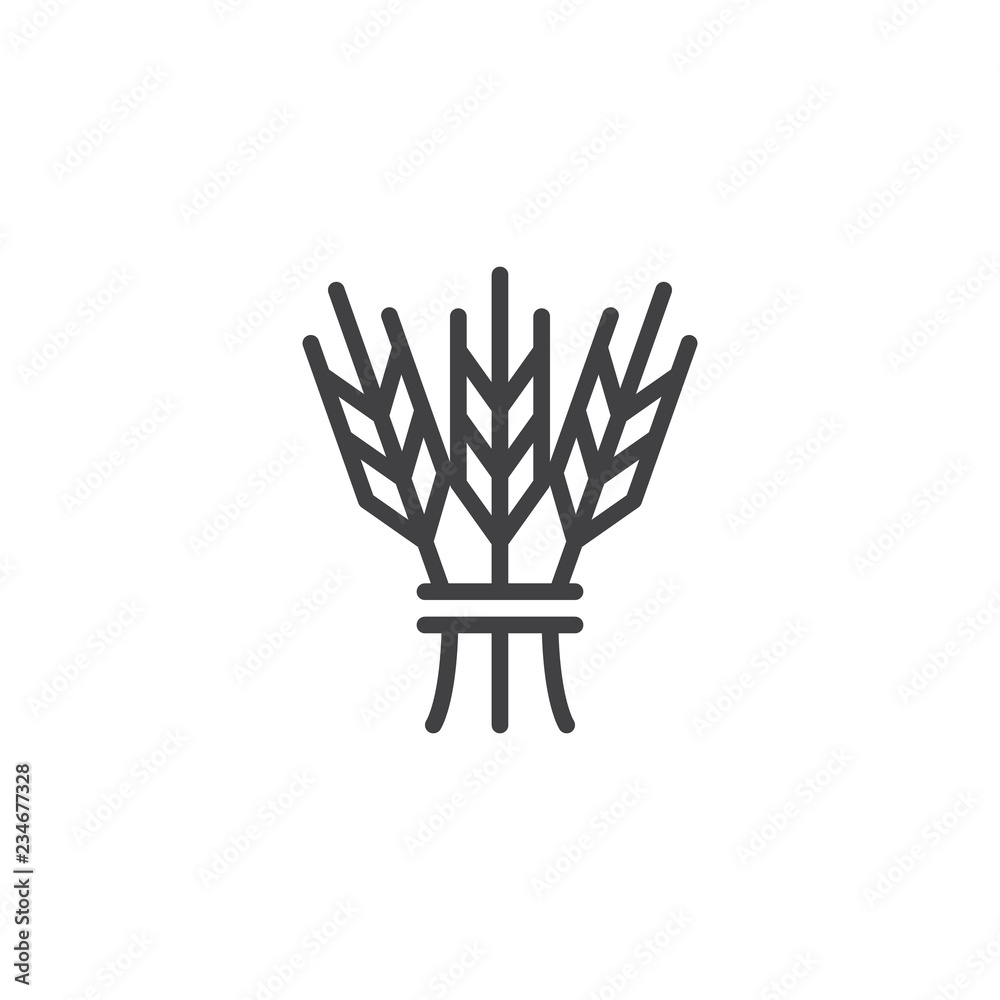 Hebrew cereal outline icon. linear style sign for mobile concept and ...