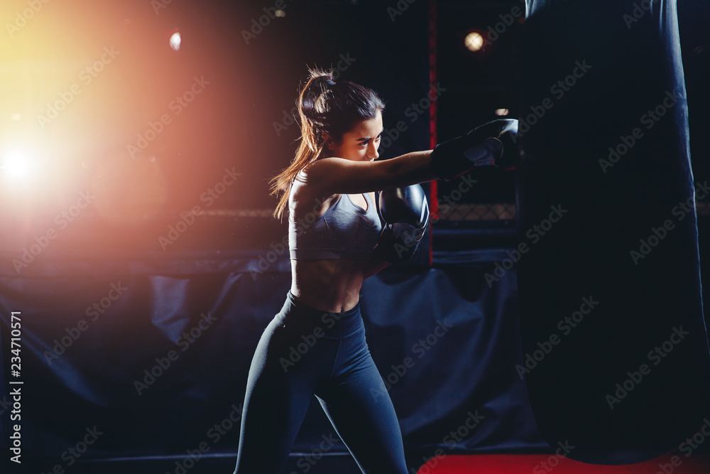 girl athlete Boxing MMA Stock Photo | Adobe Stock