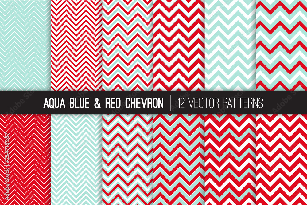 Aqua Blue Chevron Background