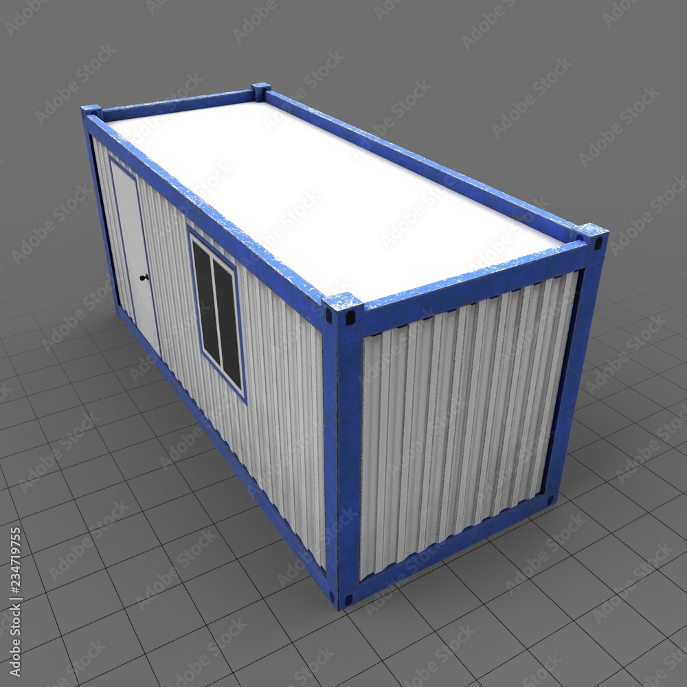Portable building Stock 3D asset | Adobe Stock