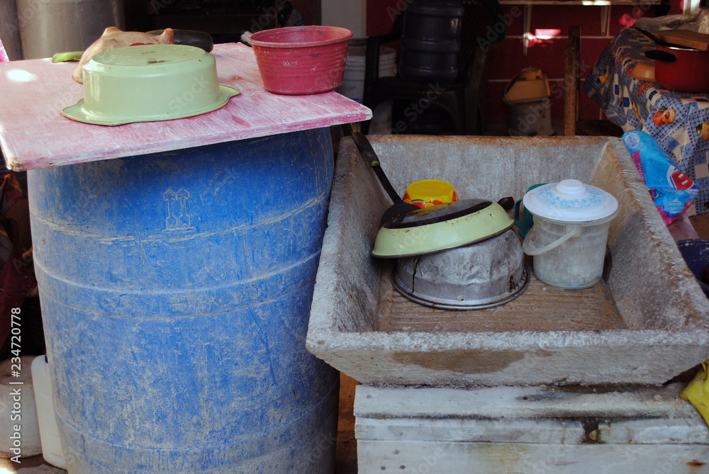 tambo azul Stock Photo | Adobe Stock