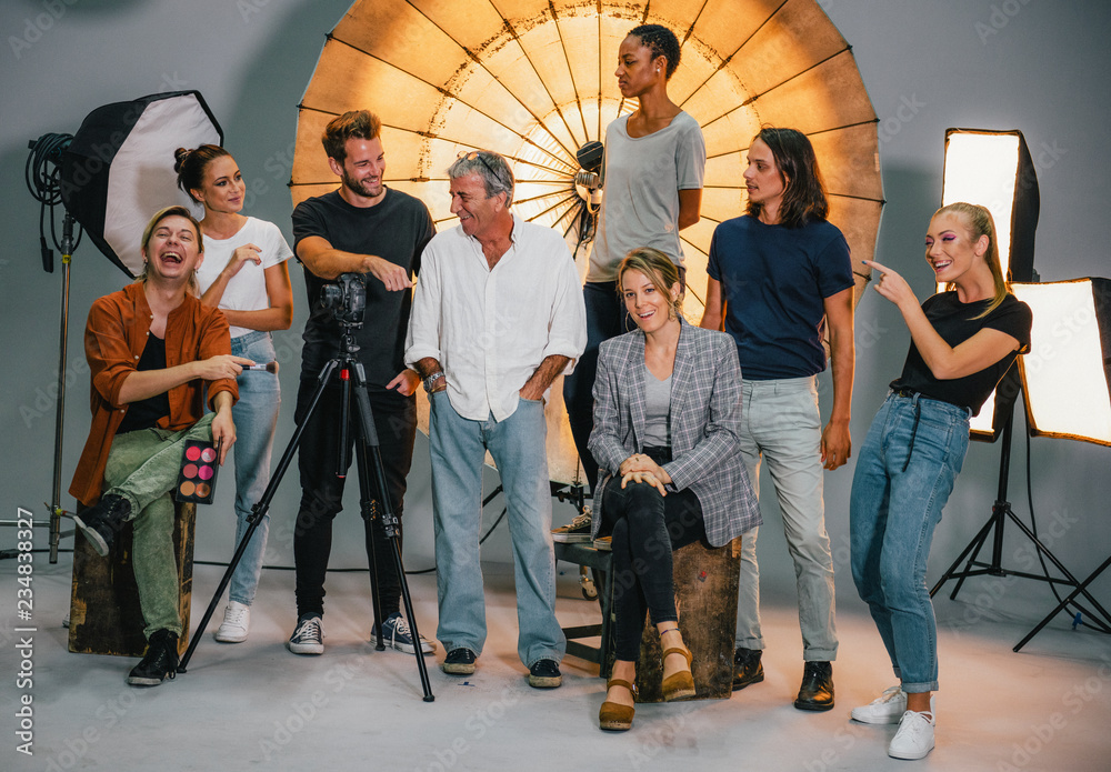 Portrait of a shoot production team Stock Photo | Adobe Stock