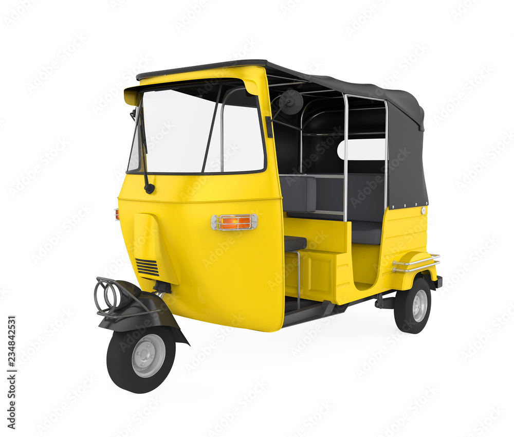 Auto Rickshaw Isolated Stock Illustration | Adobe Stock