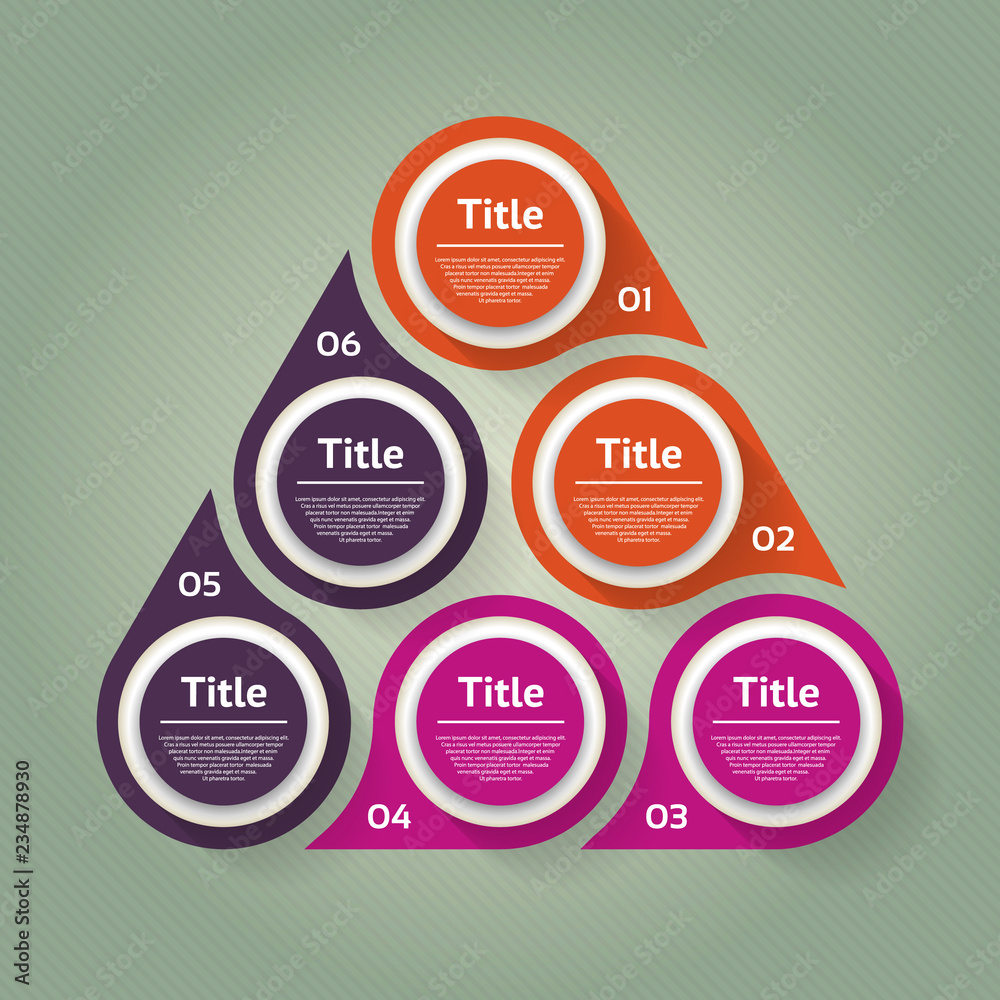 Vector Circle Infographic Template For Cycle Diagram Graph Presentation And Round Chart