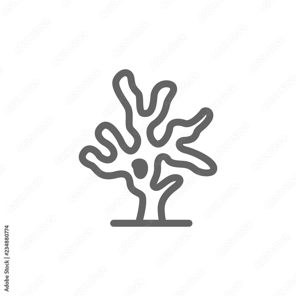 Simple coral line icon. Symbol and sign illustration design. Isolated ...