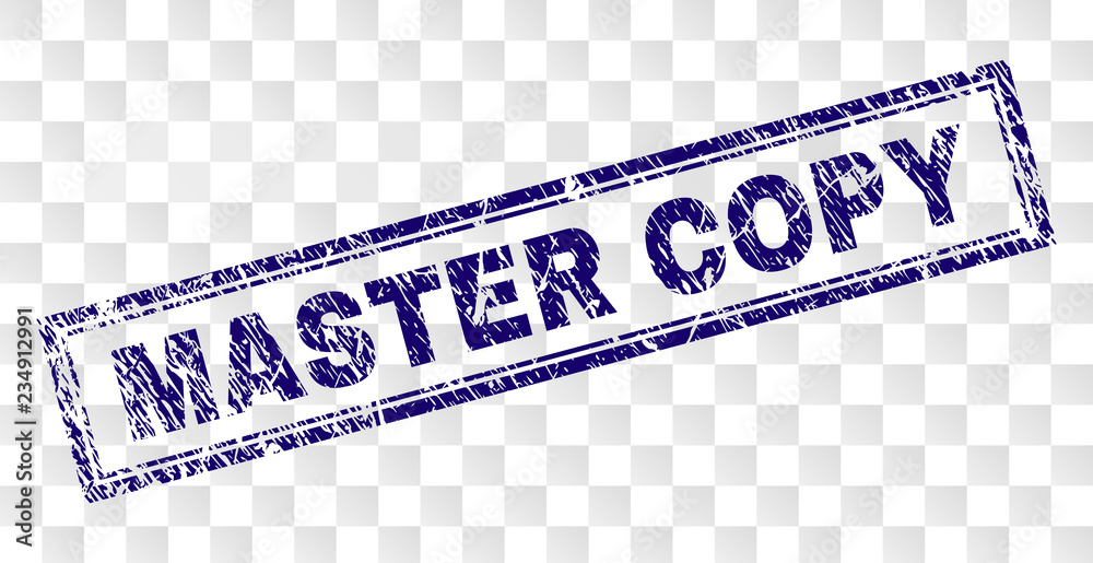 MASTER COPY stamp seal watermark with rubber print style and double ...