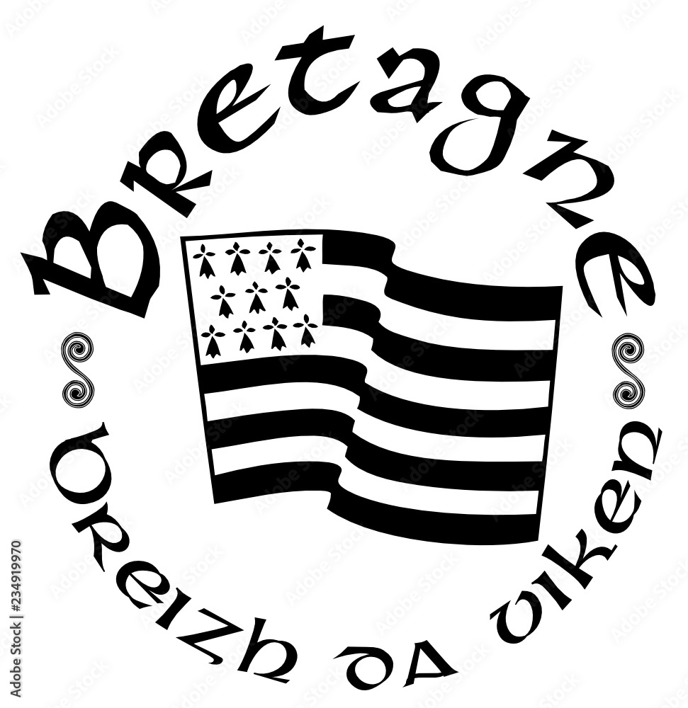 logo Drapeau de la Bretagne Stock Vector | Adobe Stock