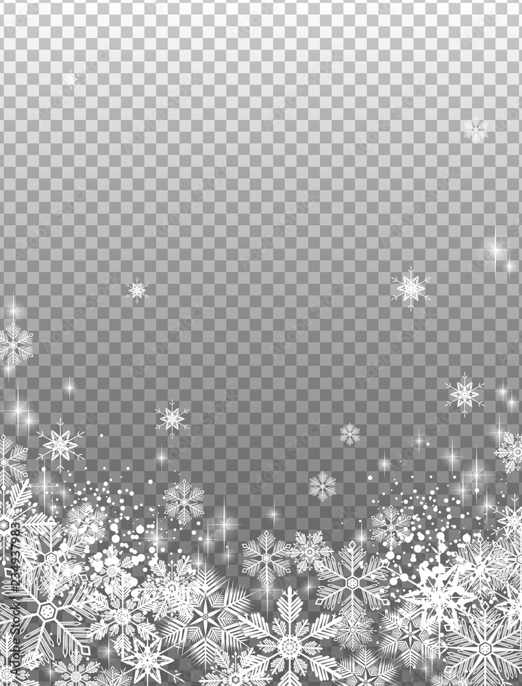Transparent snowy background Stock Vector | Adobe Stock