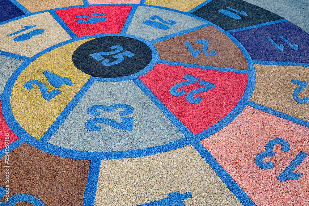 Rubber floor texture. Granules playground cover background. Stock-Foto ...