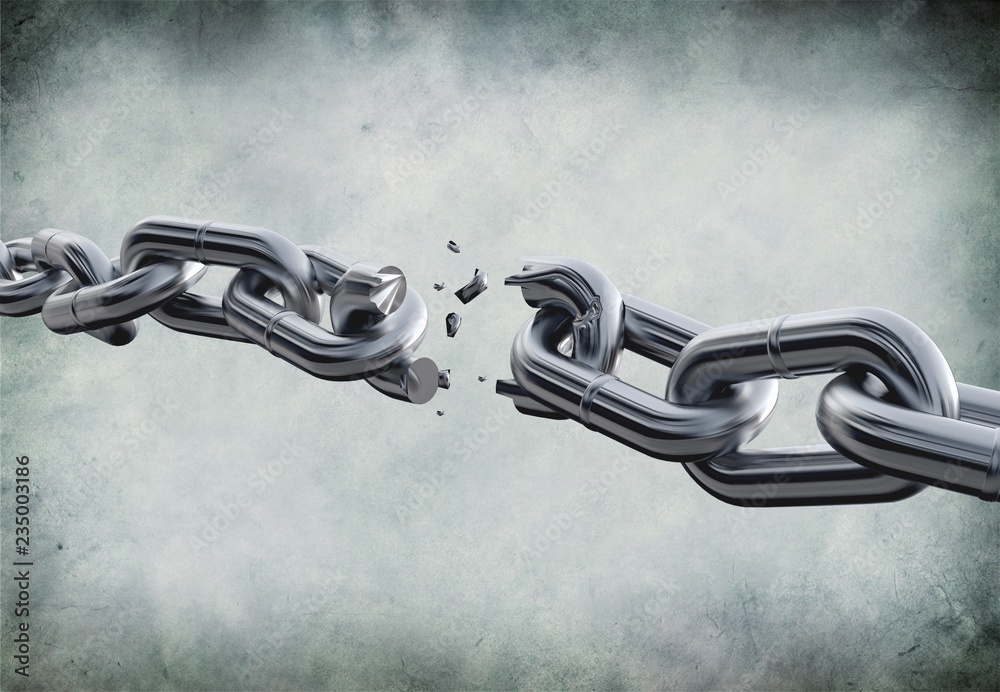 Broken metal chain on background Stock Photo | Adobe Stock