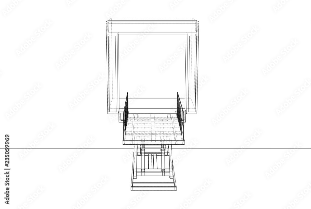 Dock leveler concept. Vector Stock Vector | Adobe Stock