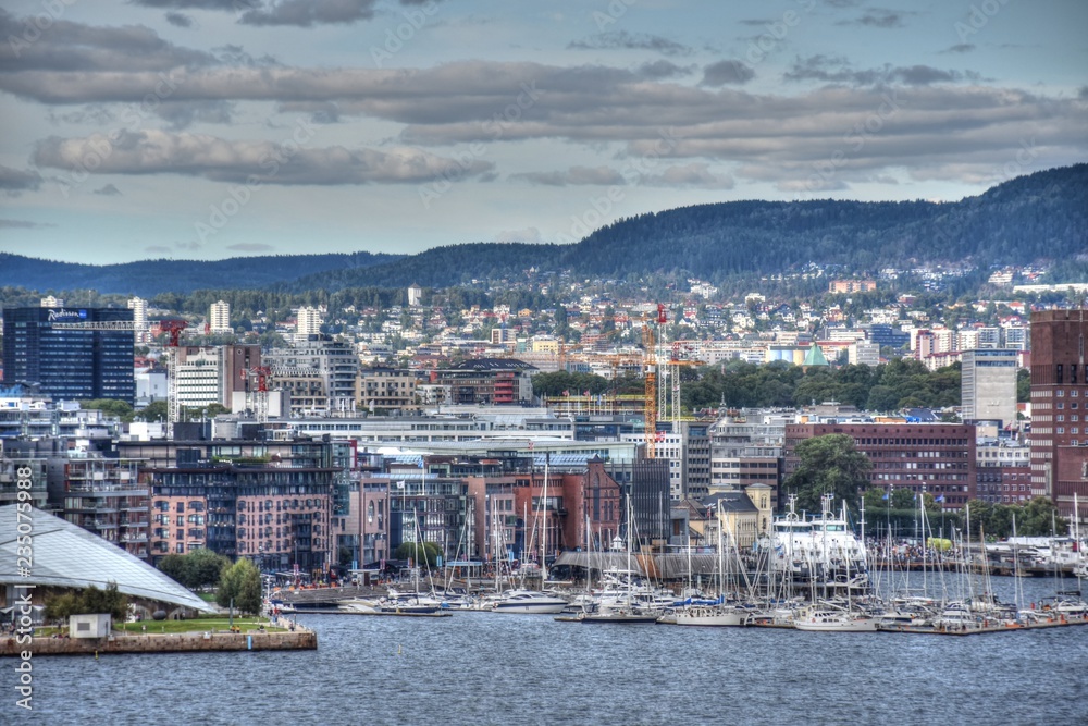 Oslo, Norwegen, Stadt, Skyline, Hafen, Leuchtturm, Hauptstadt, Rathaus ...