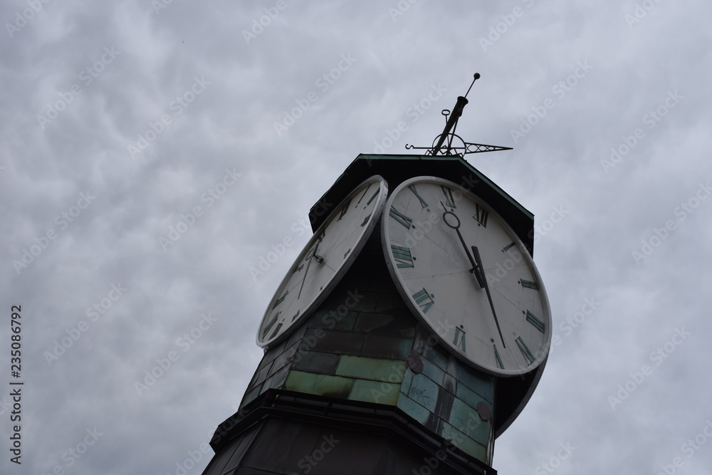 Oslo, Norwegen, Uhrturm, Ziffernblatt, Zeiger, Zeit, Uhrzeit, Turm ...