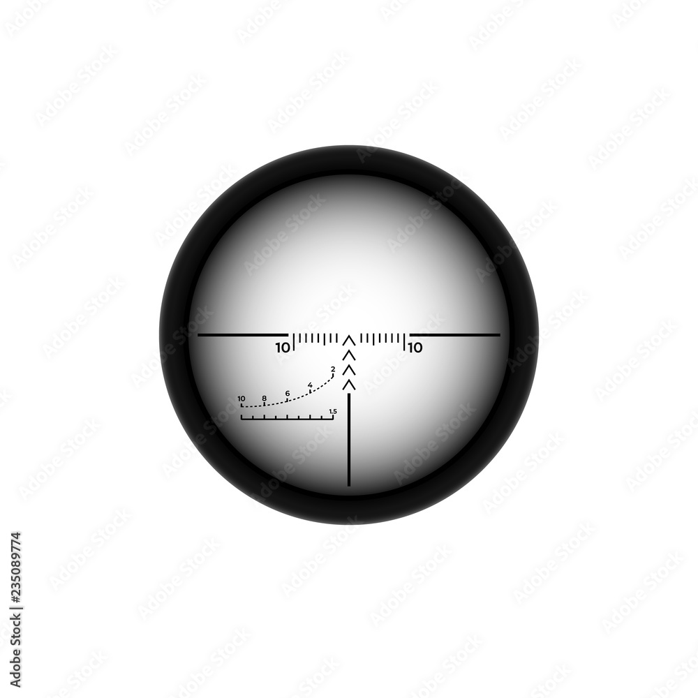 Sniper scope crosshairs. Rifle aim icon. Weapon viewfinder. Stock Vector | Adobe Stock
