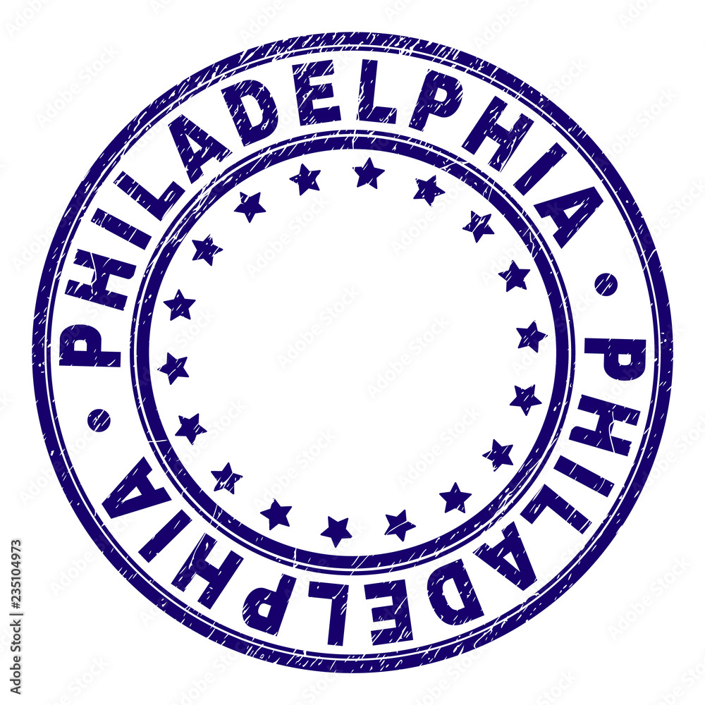 PHILADELPHIA stamp seal watermark with grunge texture. Designed with ...