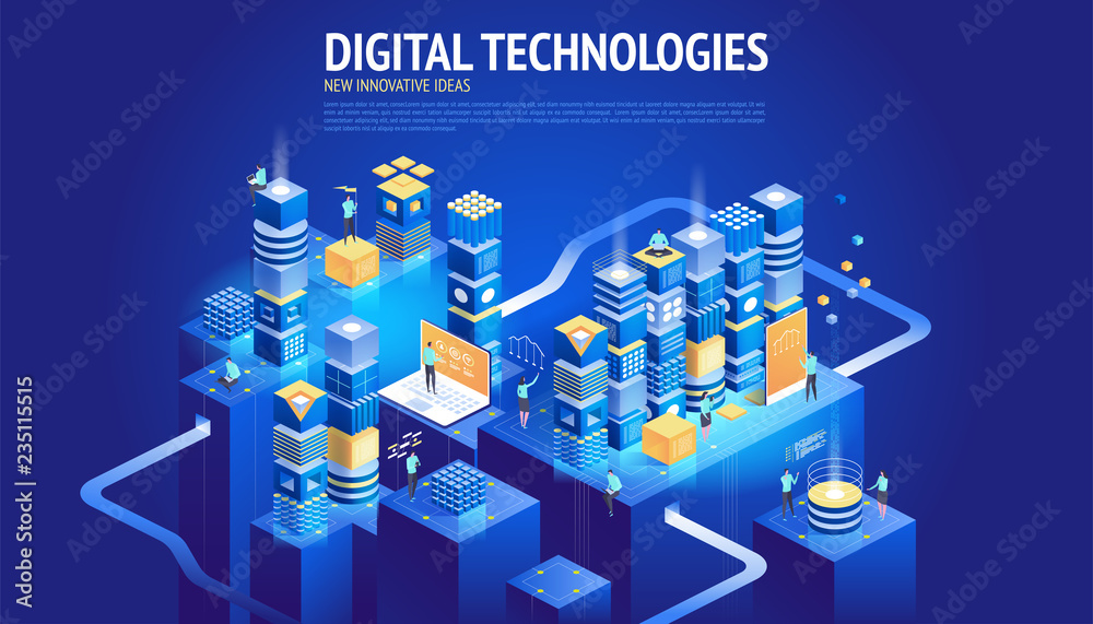 Website designs. New innovative ideas. Digital technologies. Stock ...