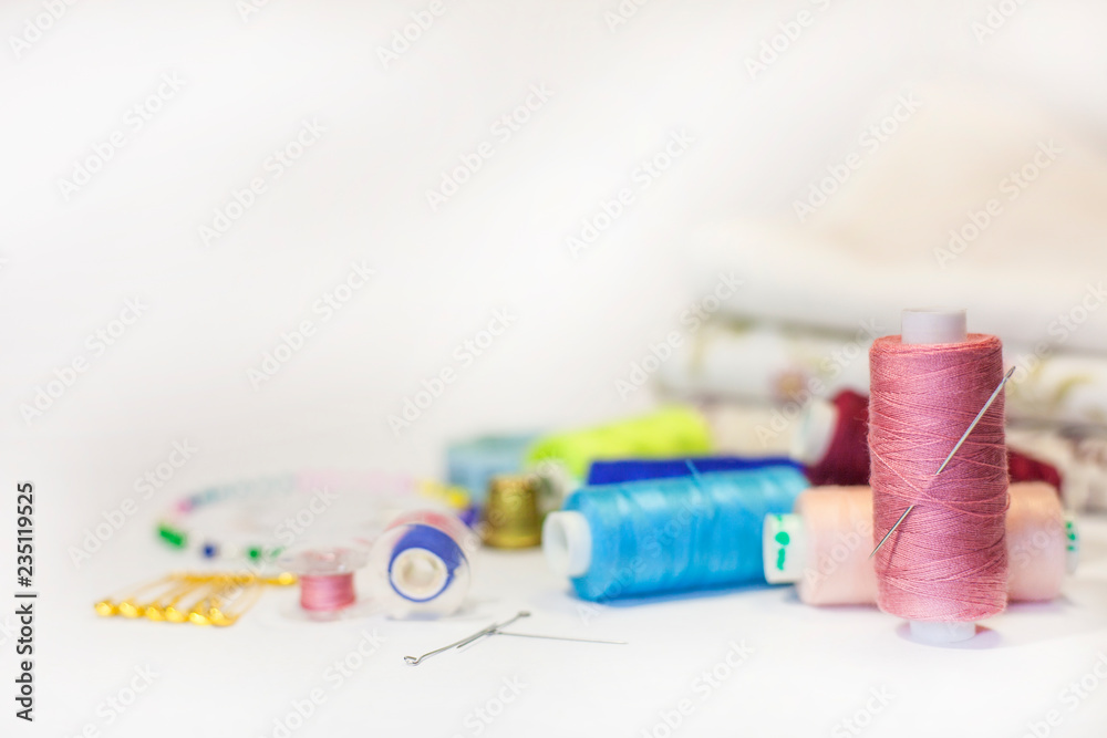 The composition of elements for sewing Stock Photo | Adobe Stock