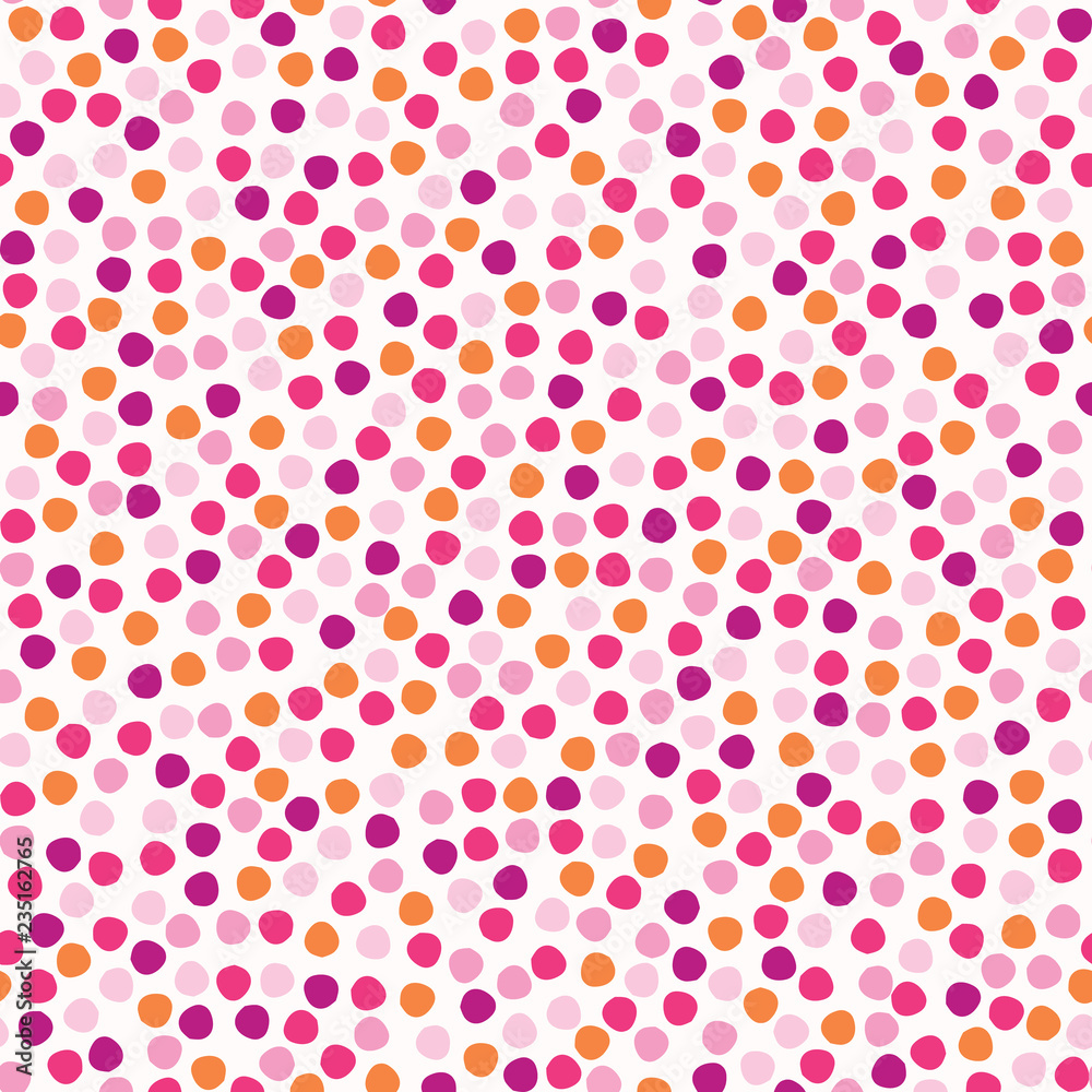 Orange And Pink Polka Dots