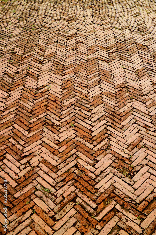 Diminishing Perspective of Terracotta Brick Pathway in Old Town of Nan ...