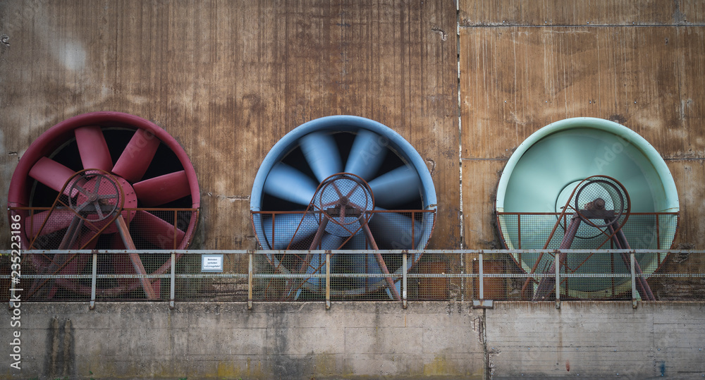 cooling fans in a industrial facility Stock Photo | Adobe Stock