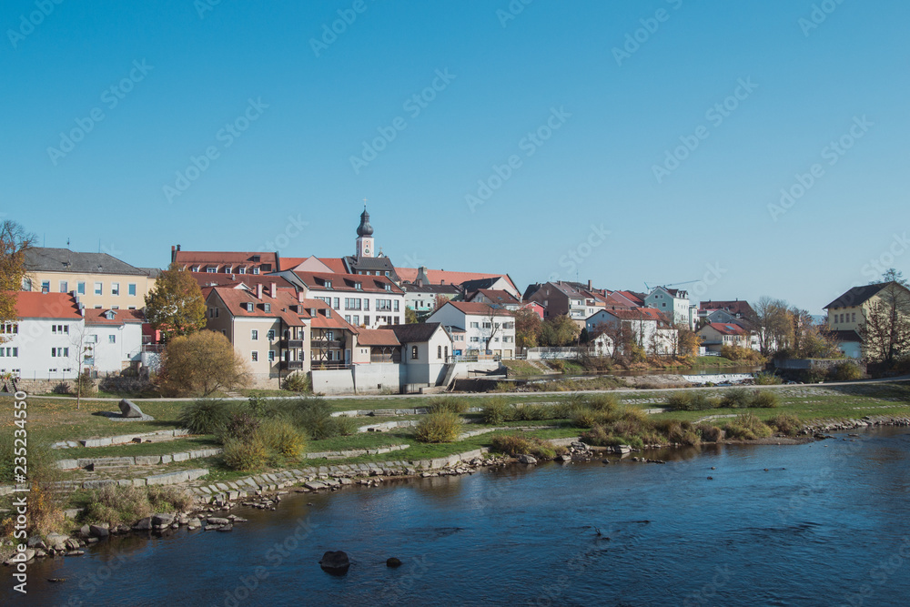 Beautiful scenery of the small town of Cham, Bavaria, Germany Stock ...