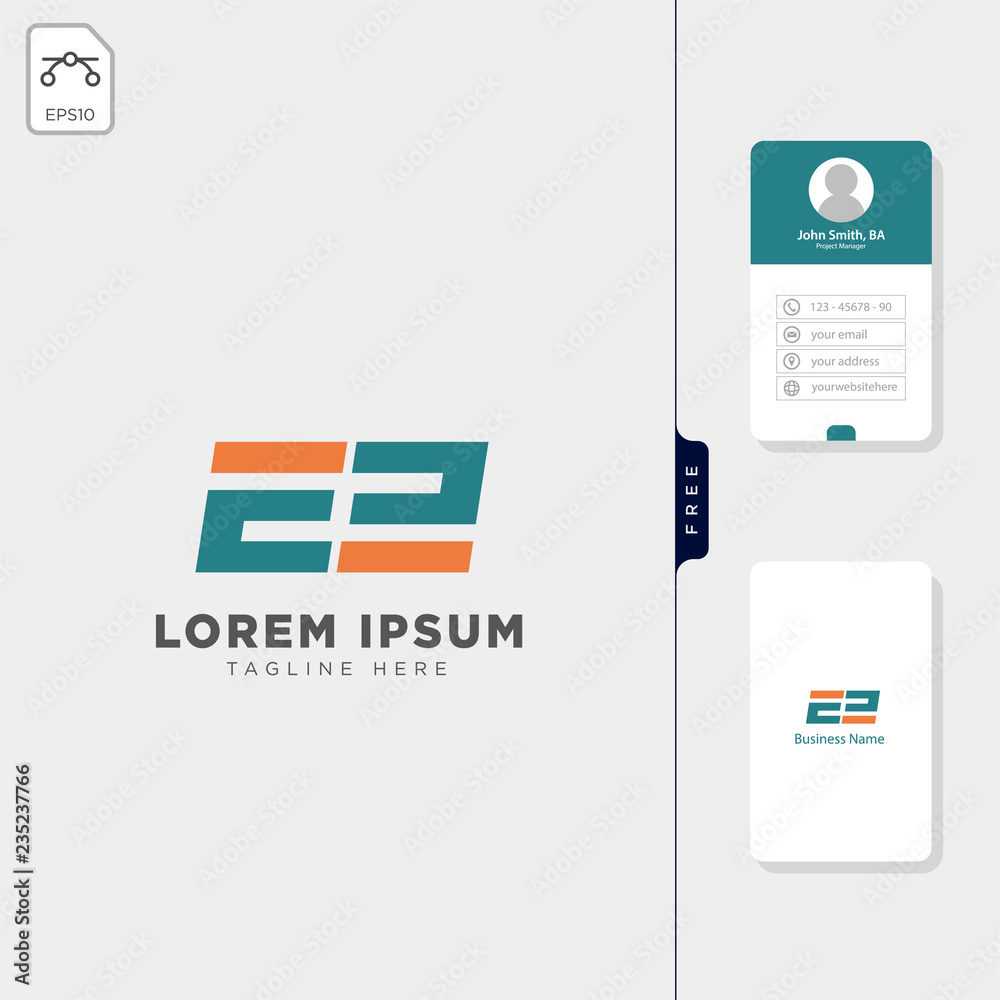 initial e2 tech logo template vector illustration and get free business ...