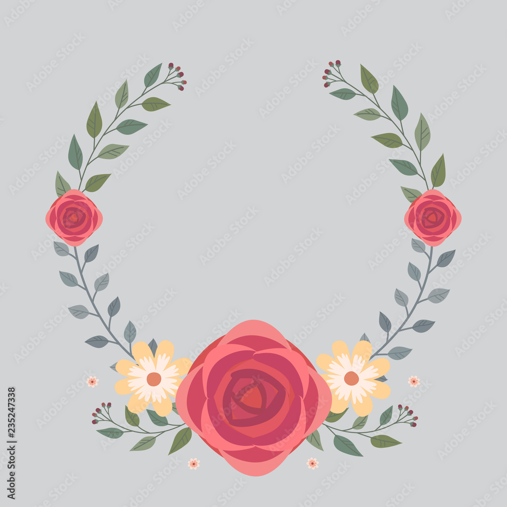 Box Stock Vector Floral