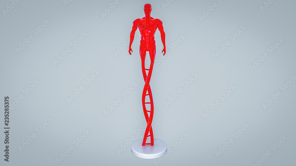 Man made from DNA concept CRISPR and gene editing concept, DNA ...