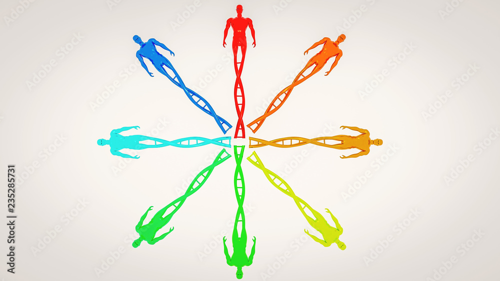 Man made from DNA concept CRISPR and gene editing concept, DNA ...