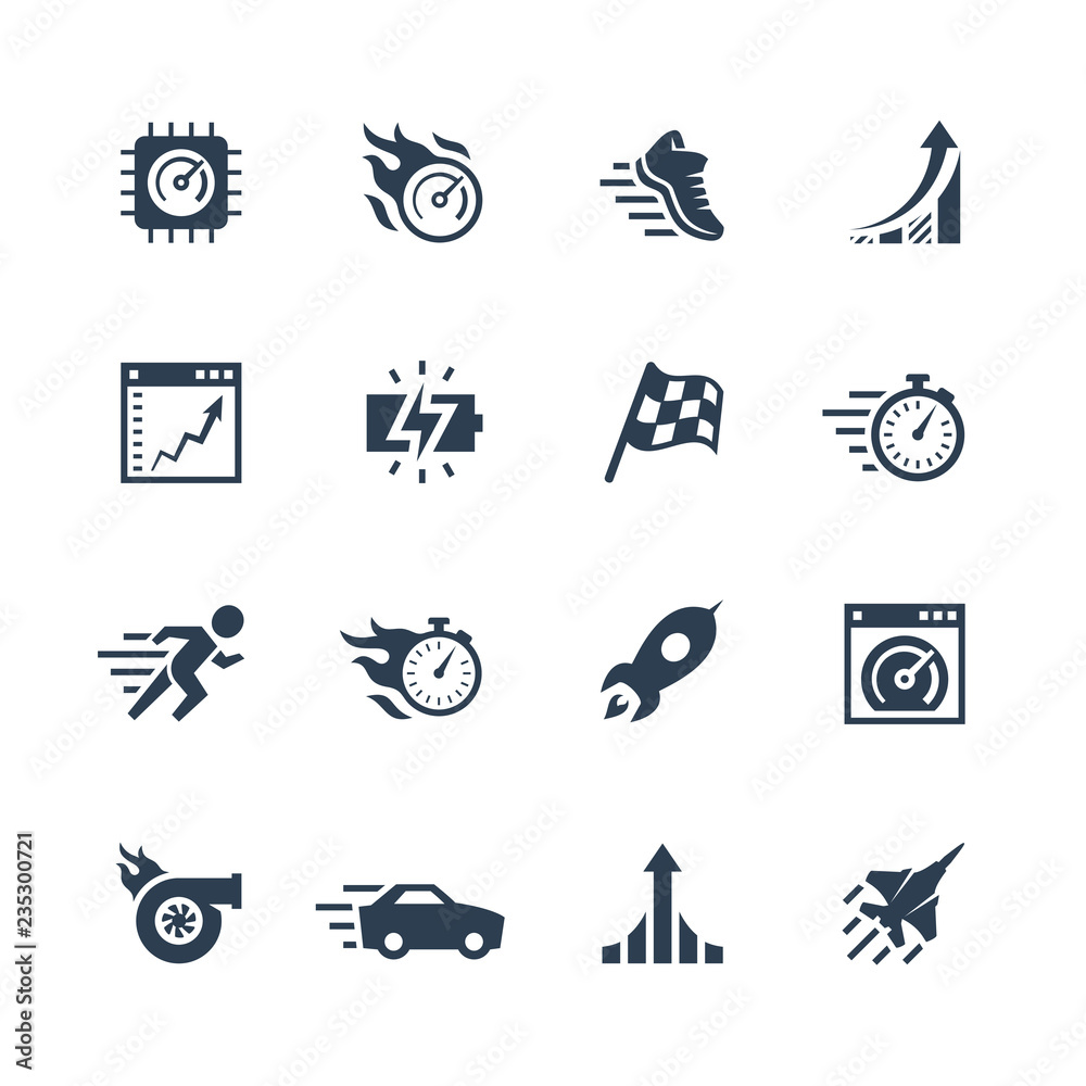 Performance and velocity vector icon set Stock Vector | Adobe Stock