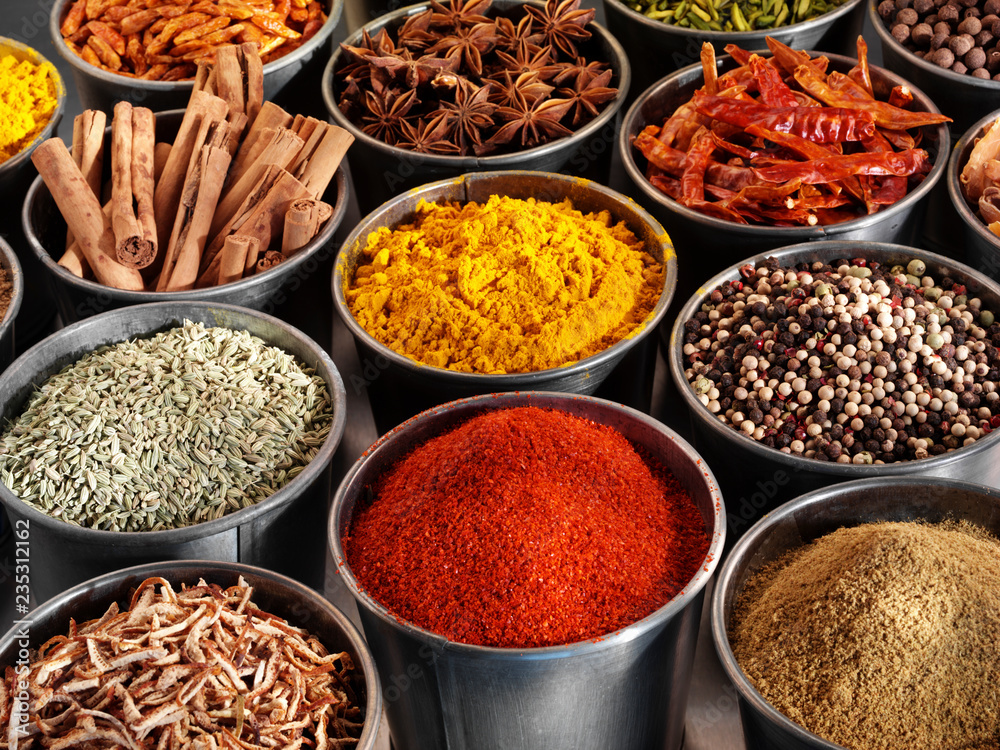 SELECTION OF ASIAN SPICES Stock Photo | Adobe Stock