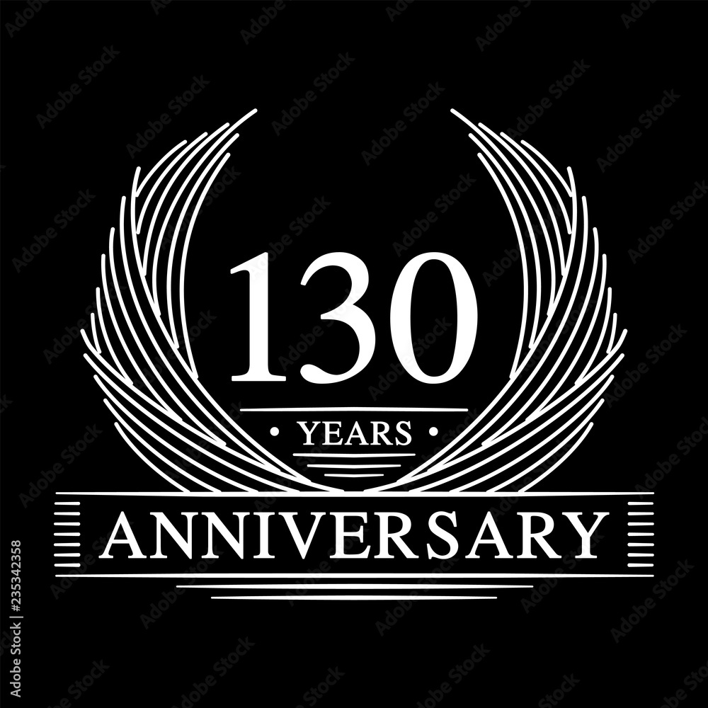 130 Years Anniversary Set. 130th Celebration Logo Collection. Vector ...