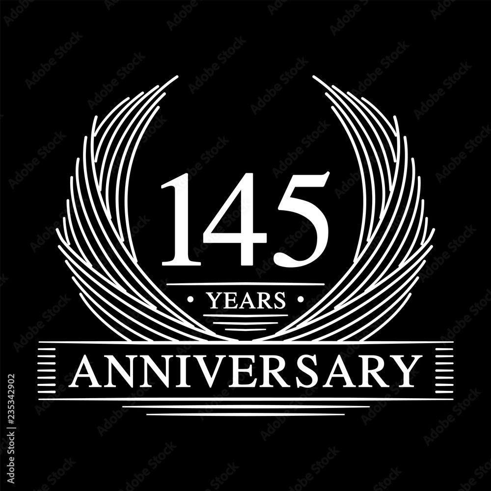 145 Years Anniversary Set. 145th Celebration Logo Collection. Vector ...