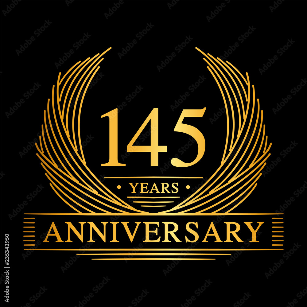 145 Years Anniversary Set. 145th Celebration Logo Collection. Vector ...