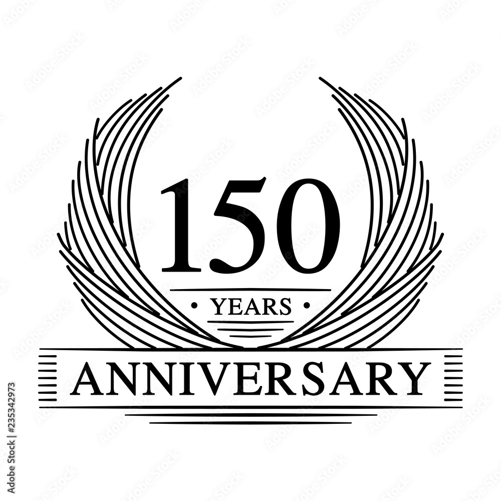 150 Years Anniversary Set. 150th Celebration Logo Collection. Vector ...