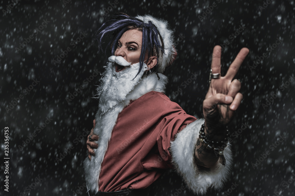 santa with dreads Stock-Foto | Adobe Stock