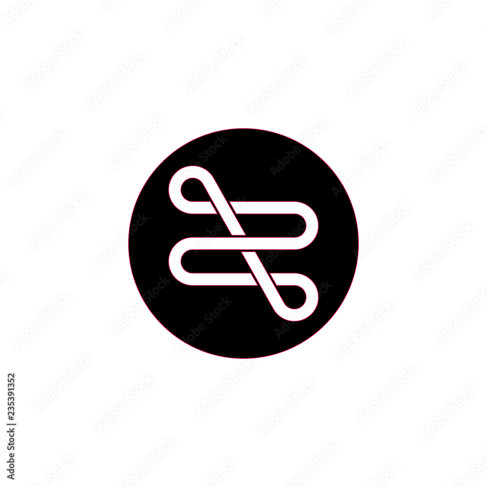 number two infinity line logo Stock Vector | Adobe Stock